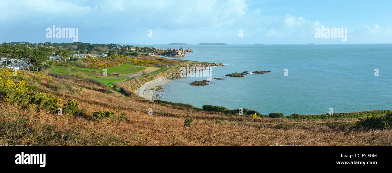 Atlantic coast spring panorama Stock Photo - Alamy