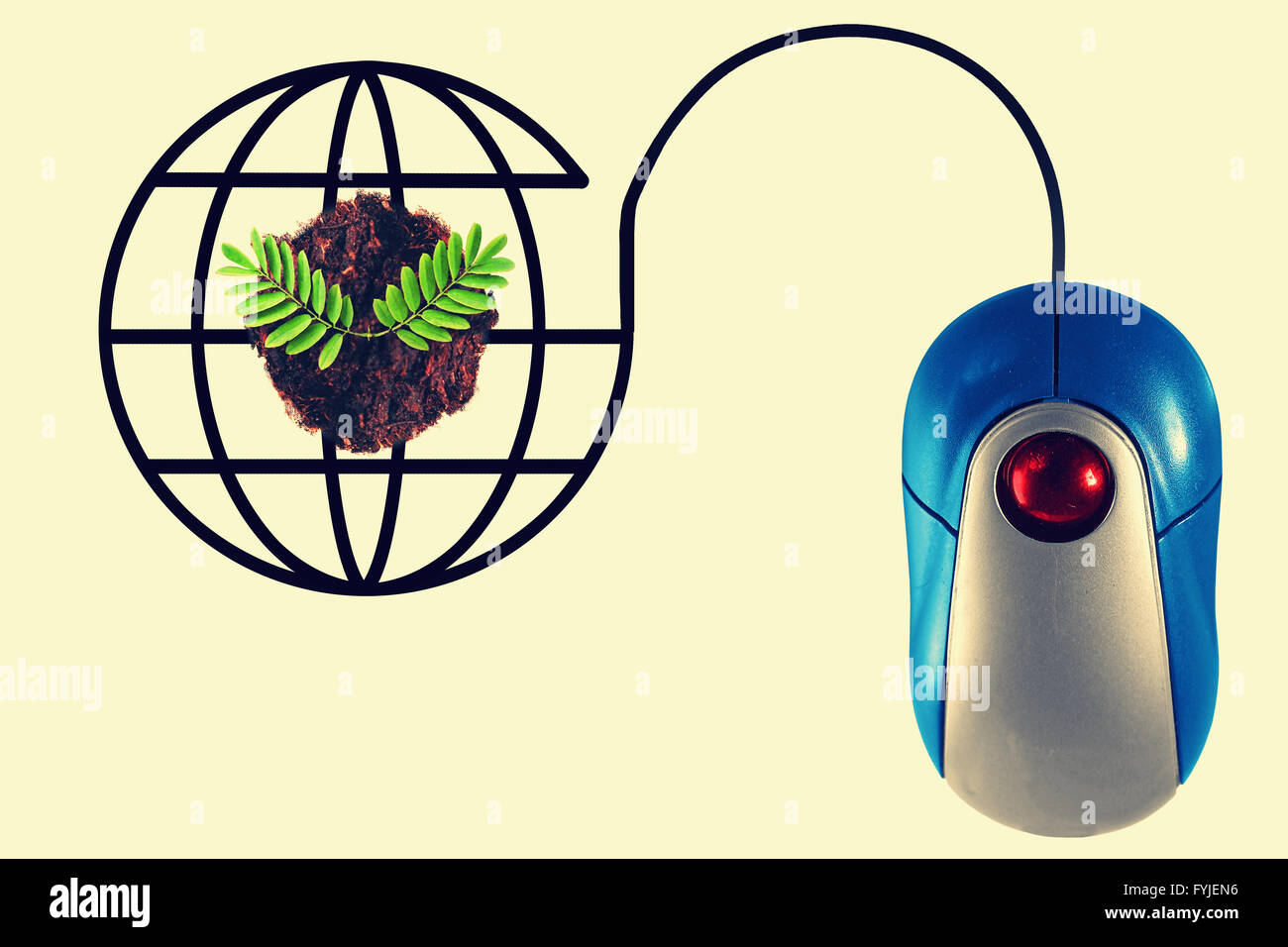 Computer mouse environmental concept Stock Photo - Alamy