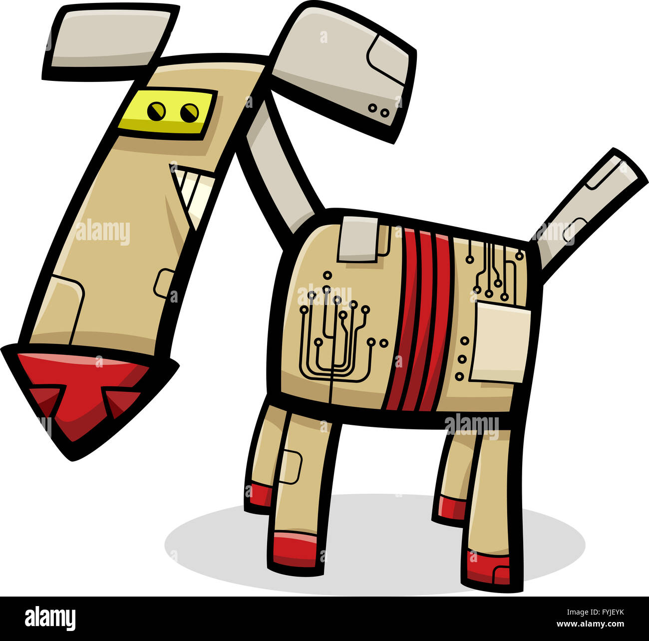 robot dog cartoon illustration Stock Photo - Alamy