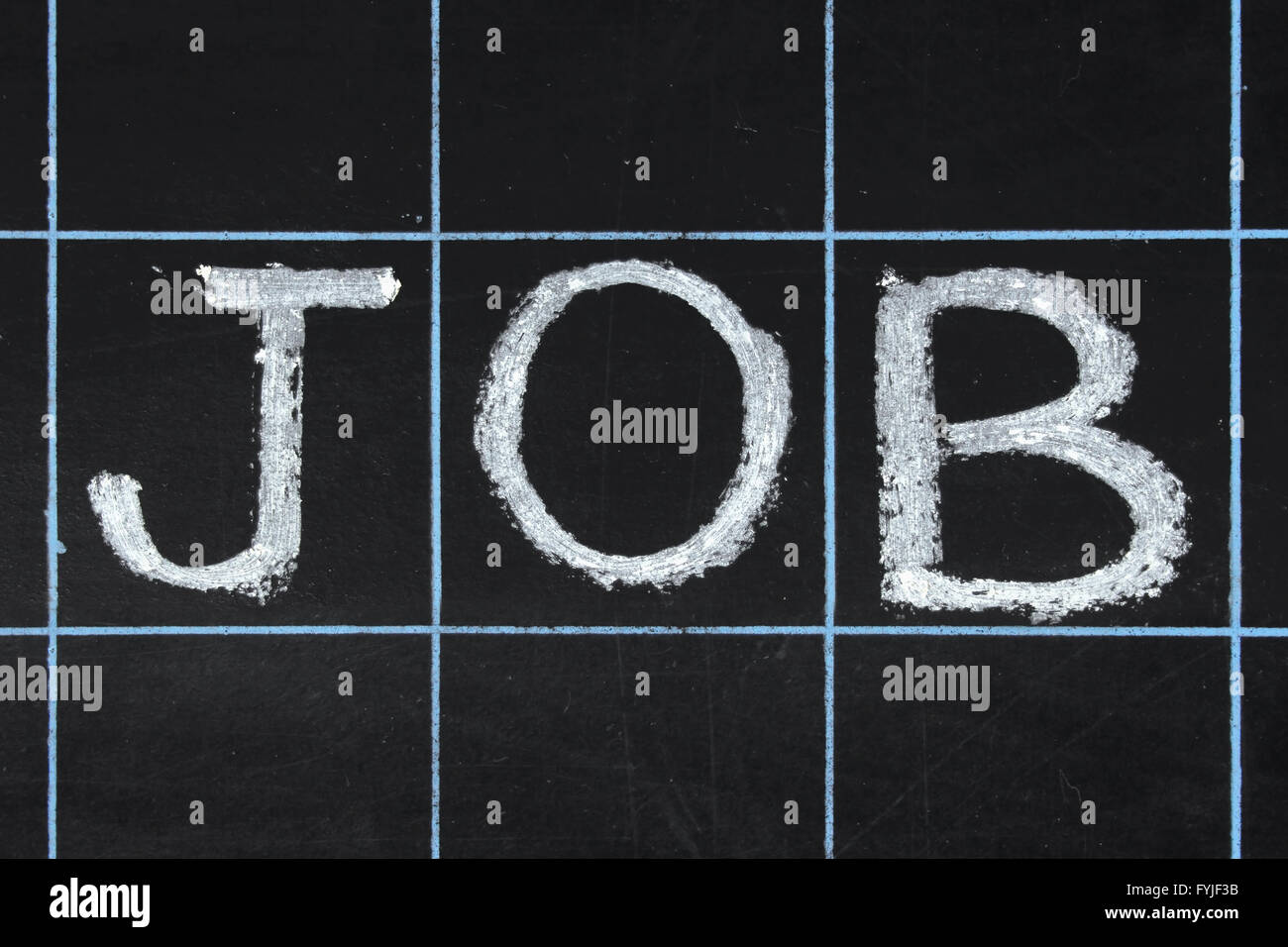 job word handwritten on black chalkboard Stock Photo - Alamy