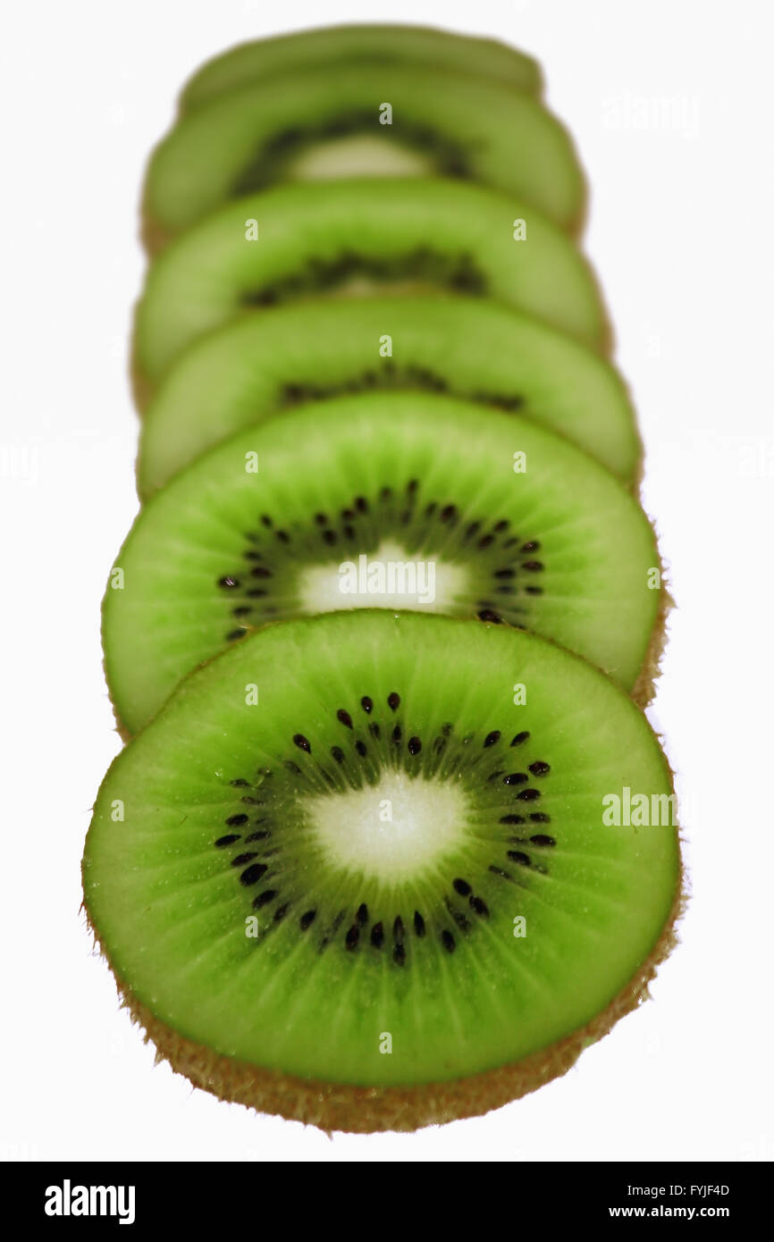 Fresh kiwi fruit Slices Stock Photo - Alamy
