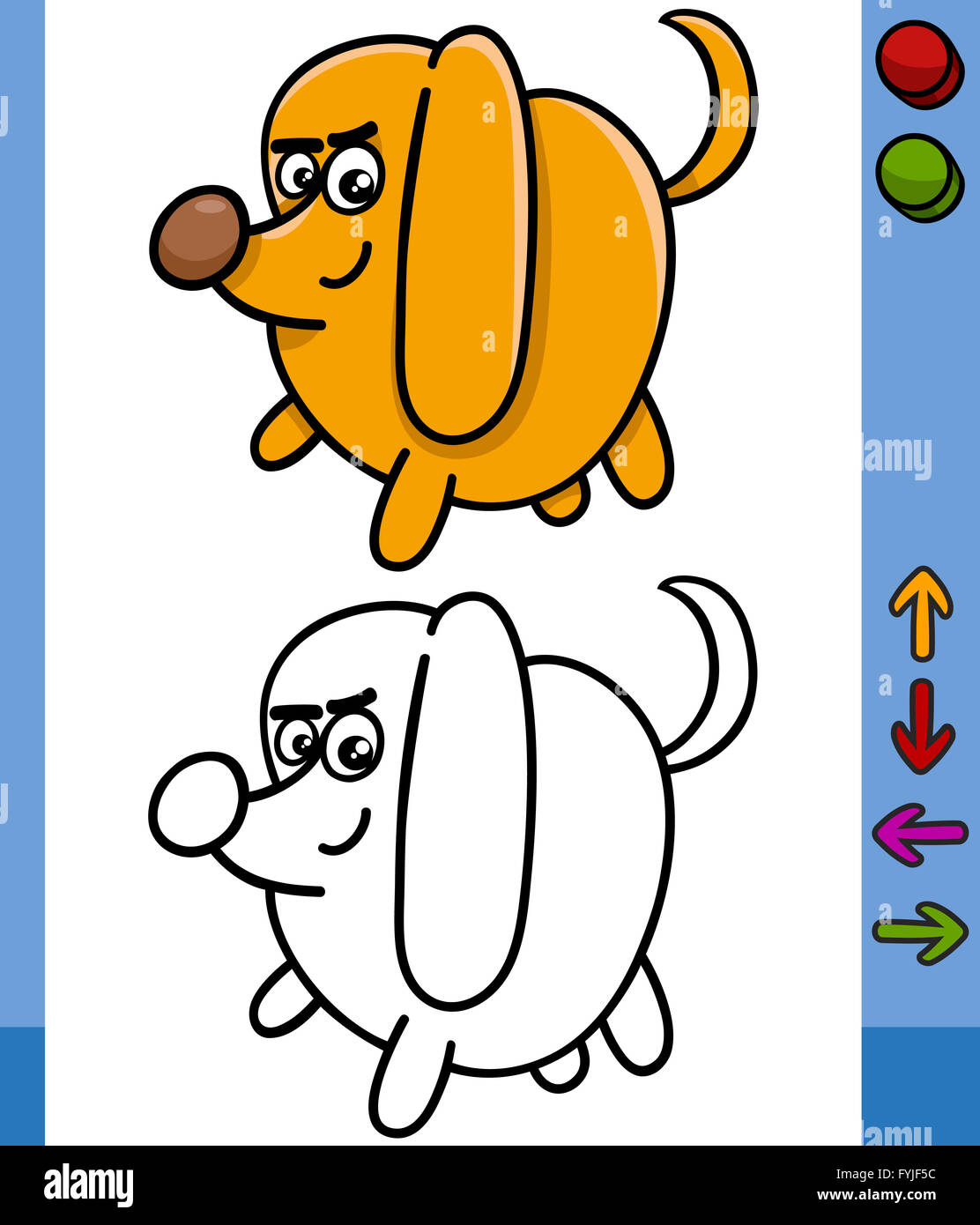 dog game character cartoon illustration Stock Photo - Alamy