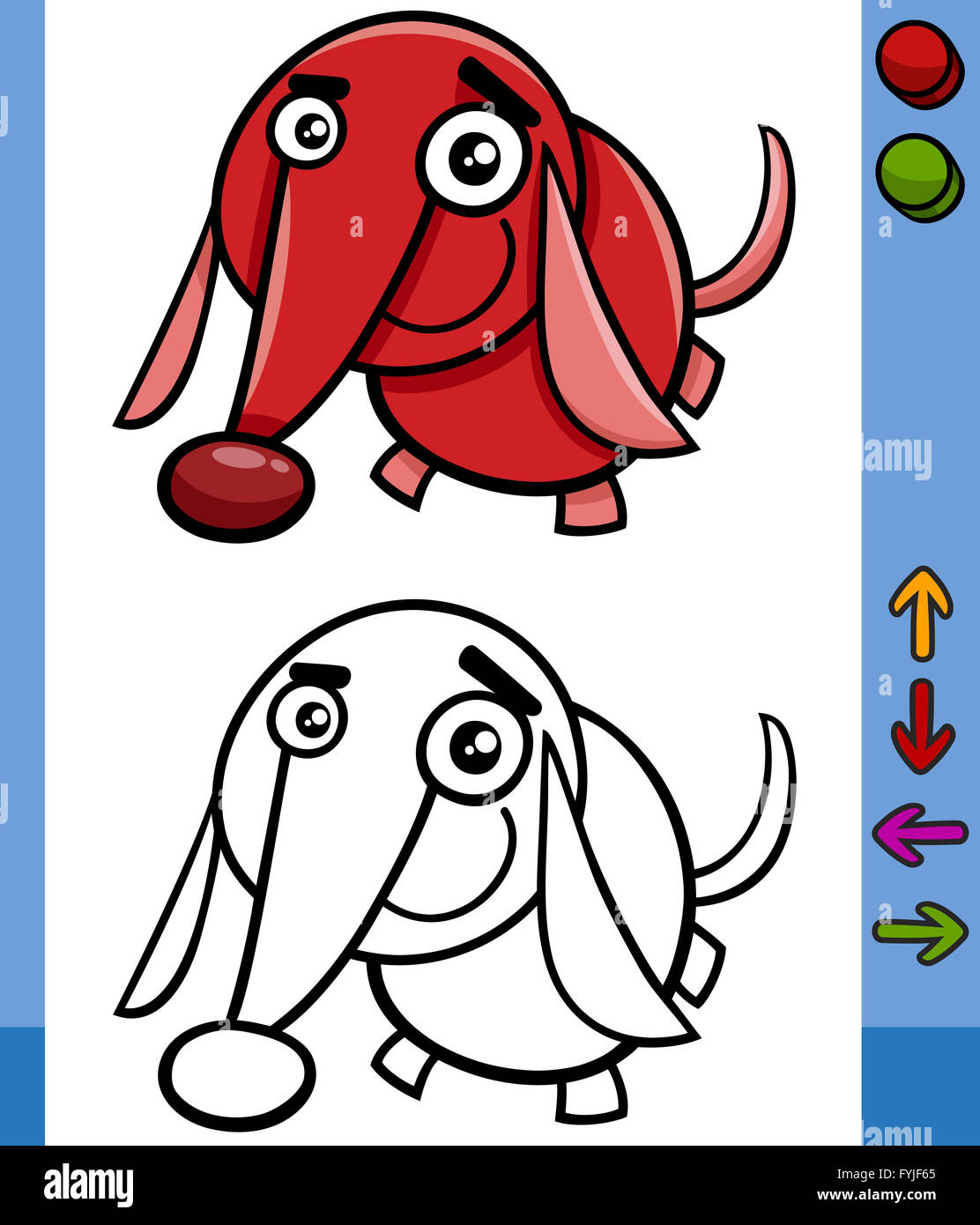 dog game character cartoon illustration Stock Photo - Alamy