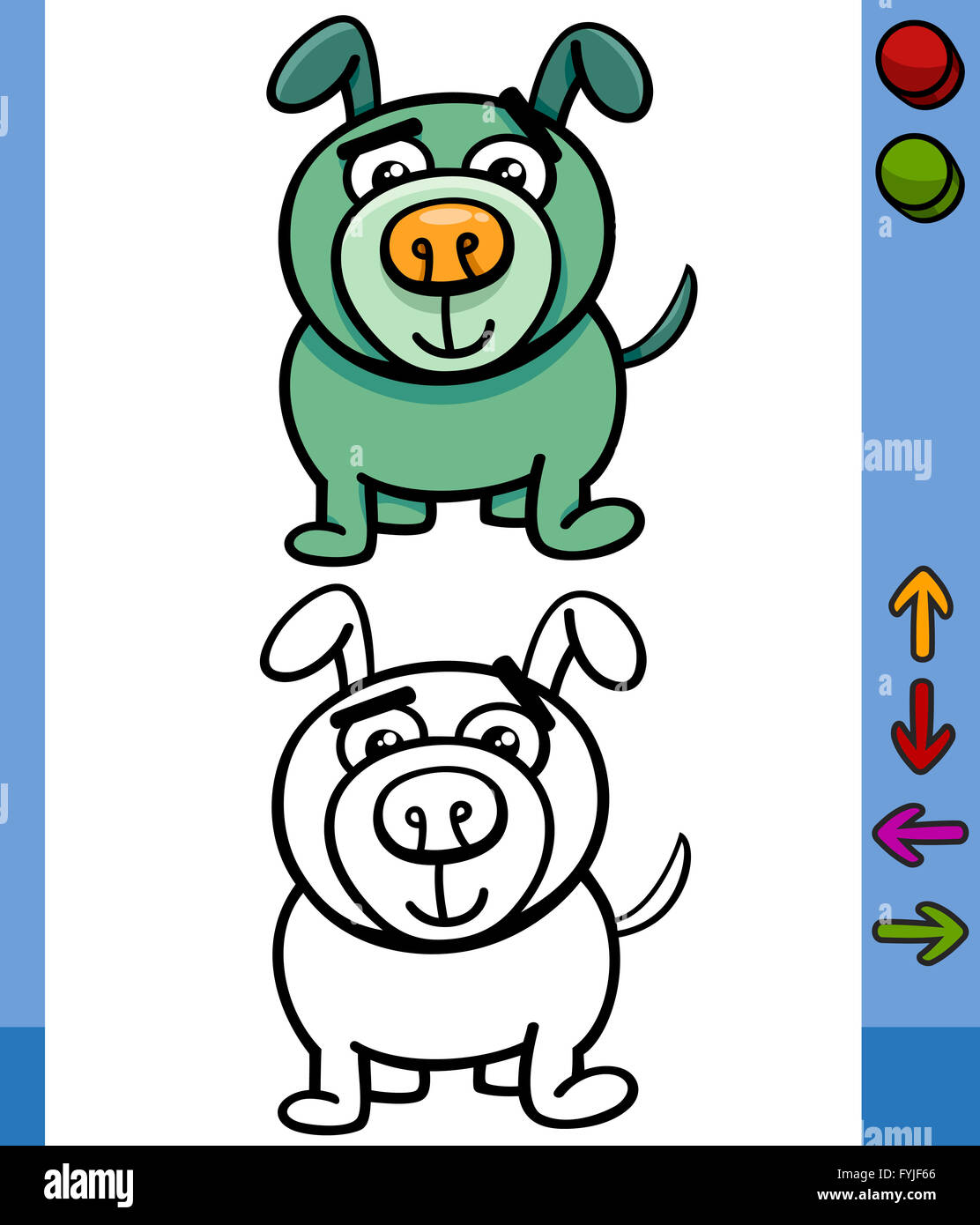 dog game character cartoon illustration Stock Photo - Alamy