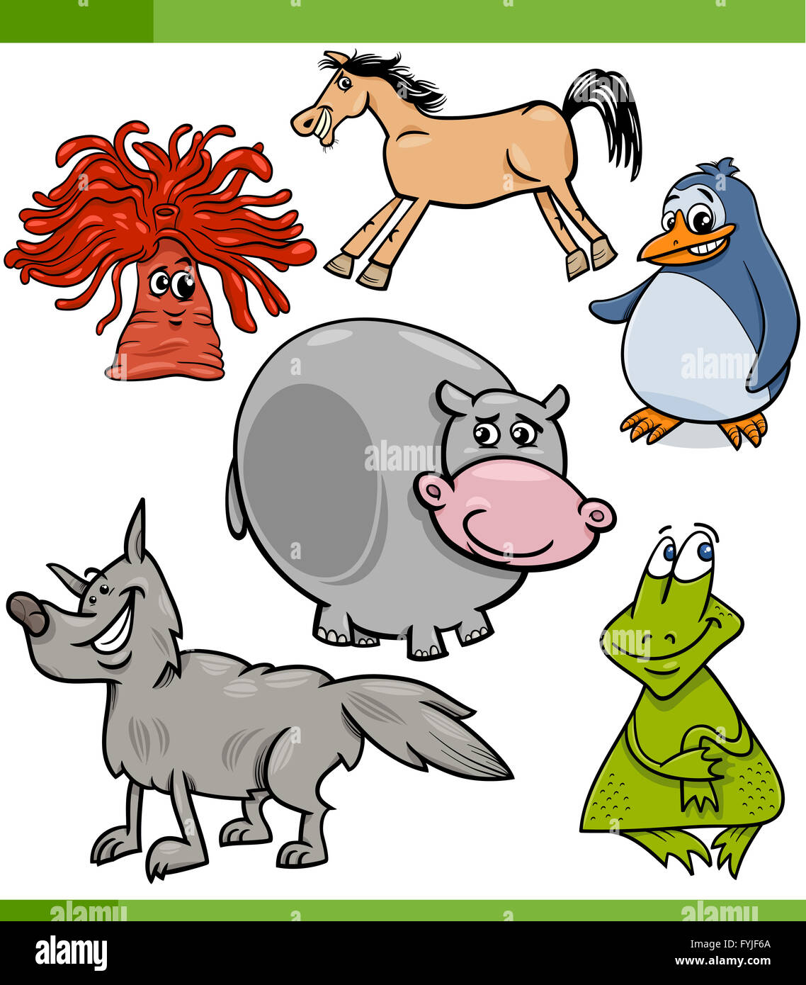 animals cartoon characters set Stock Photo - Alamy
