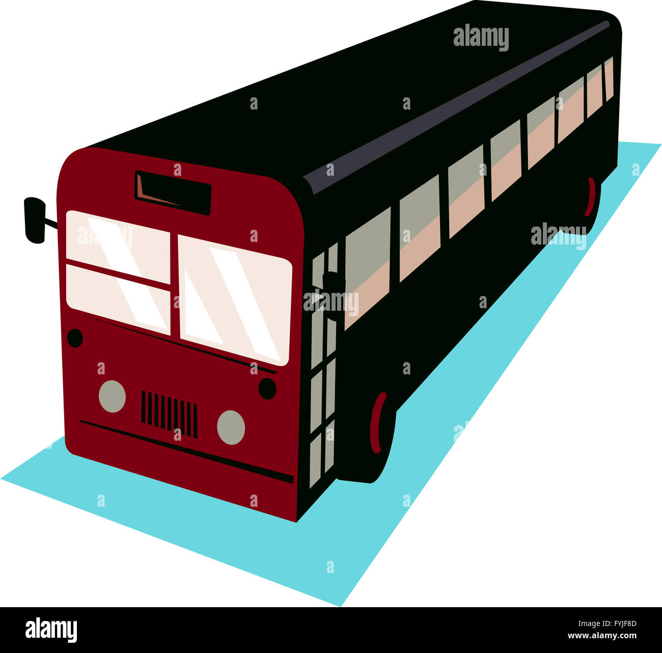 Vintage Shuttle Bus Coach Retro Stock Photo - Alamy