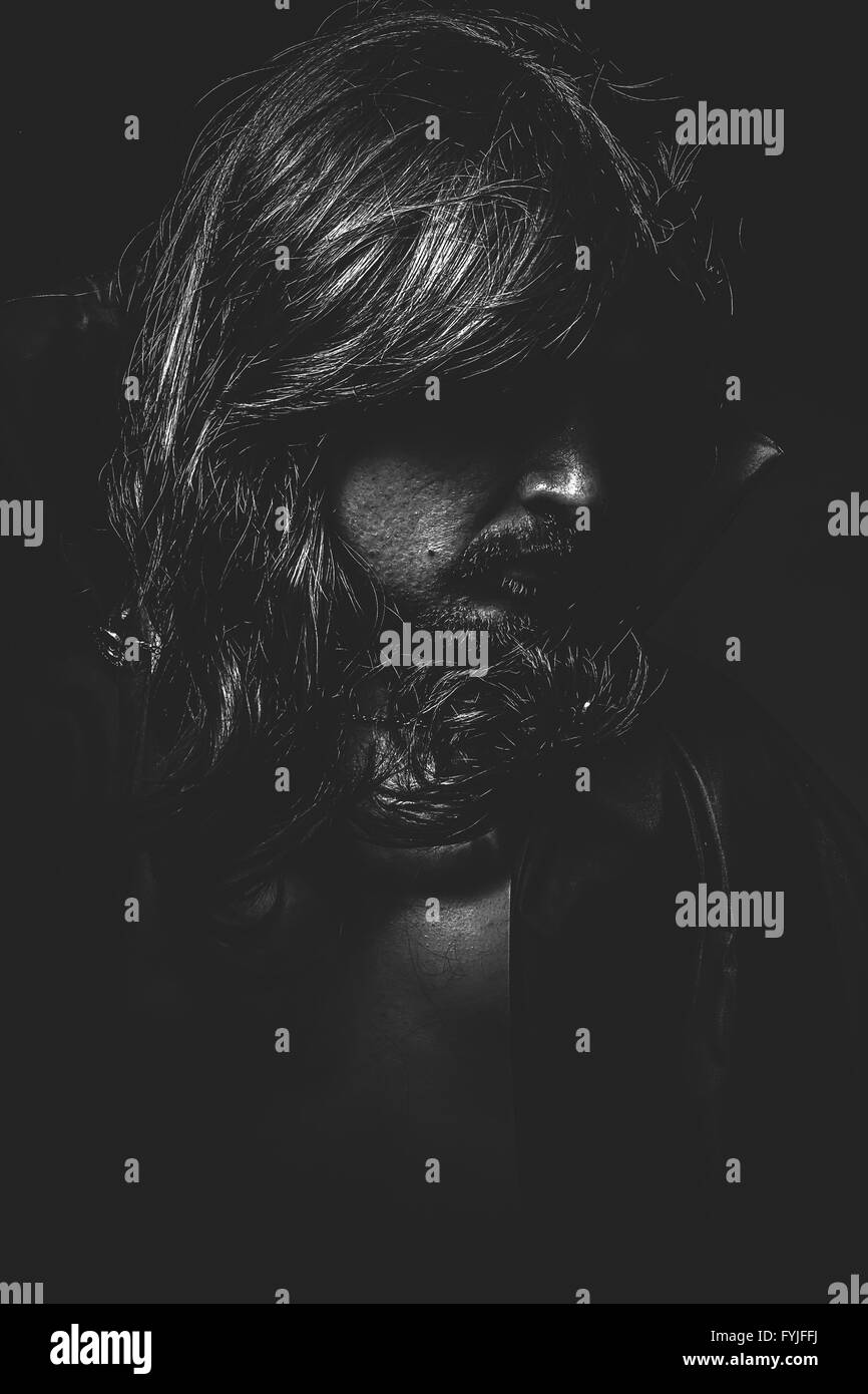 Vampire, Male model, evil, blind, fallen angel of death Stock Photo - Alamy