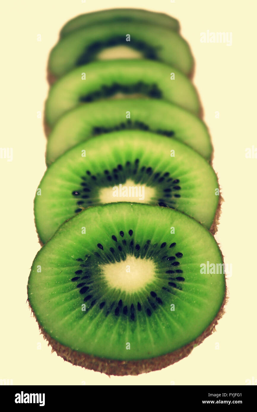 Fresh kiwi fruit Slices Stock Photo - Alamy