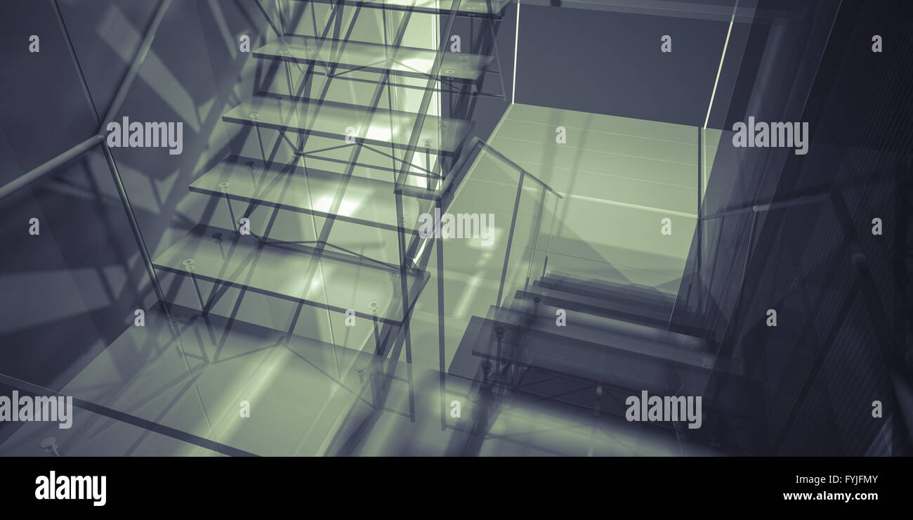 Laboratory. Modern office interior, stairs, clean space in business ...