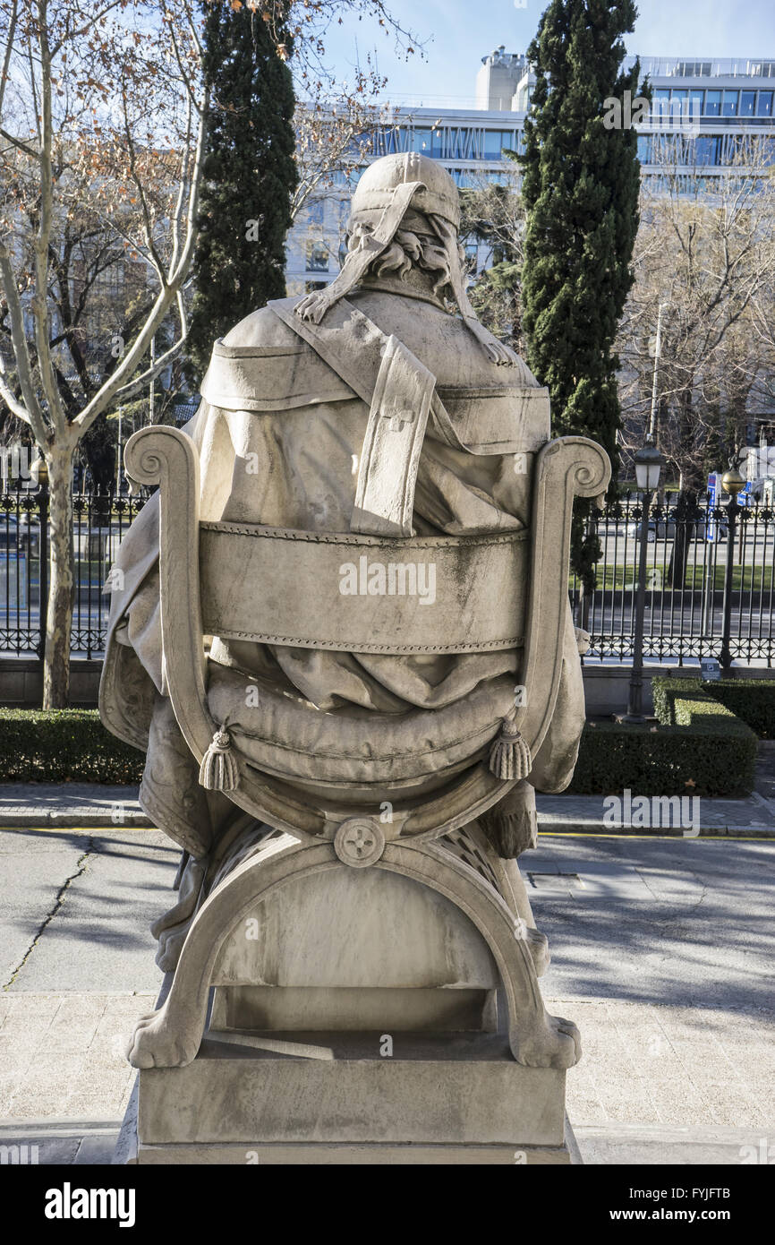 National Library of Madrid, Spain. architecture and art Stock Photo - Alamy