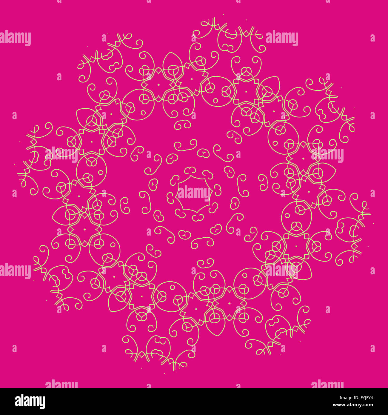 Ornament on the pink ethnic background Stock Photo - Alamy