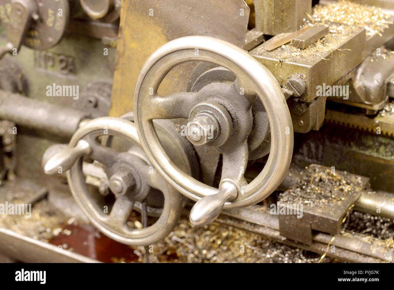 lathe controls industrial Stock Photo - Alamy