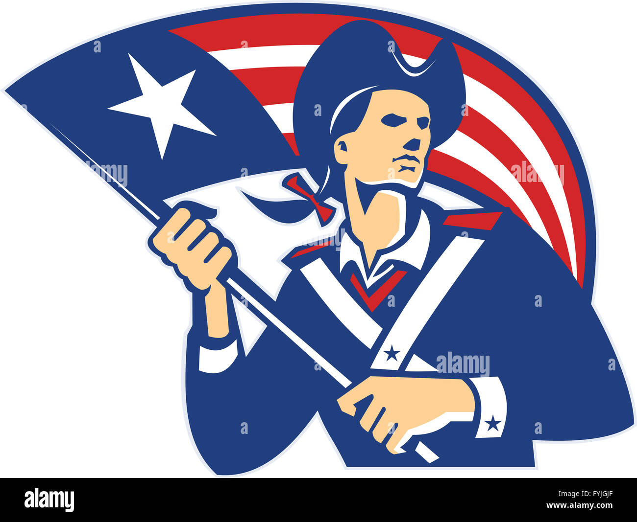 American patriot minuteman flag hi-res stock photography and images - Alamy