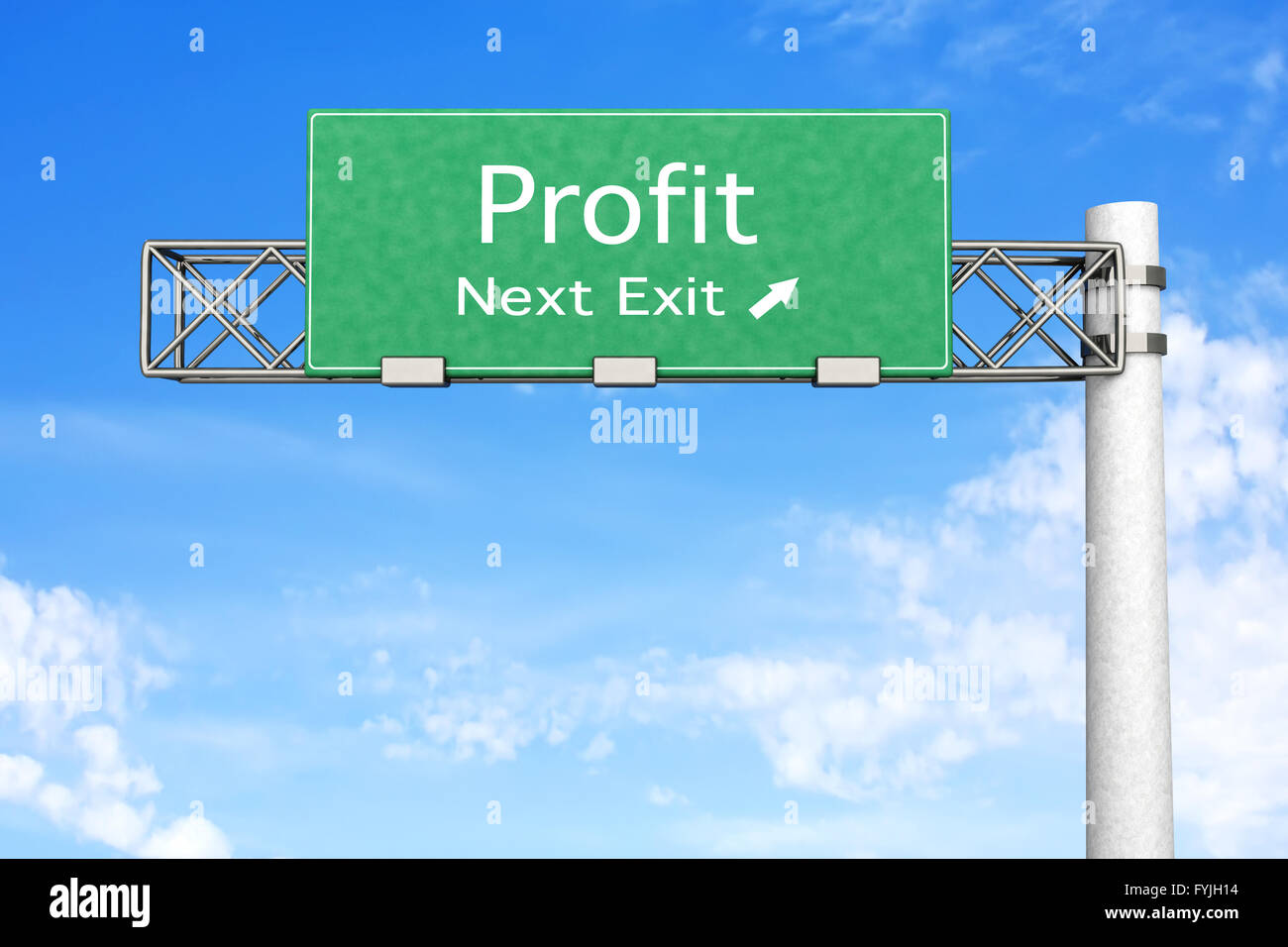 Highway Sign - Profit Stock Photo - Alamy