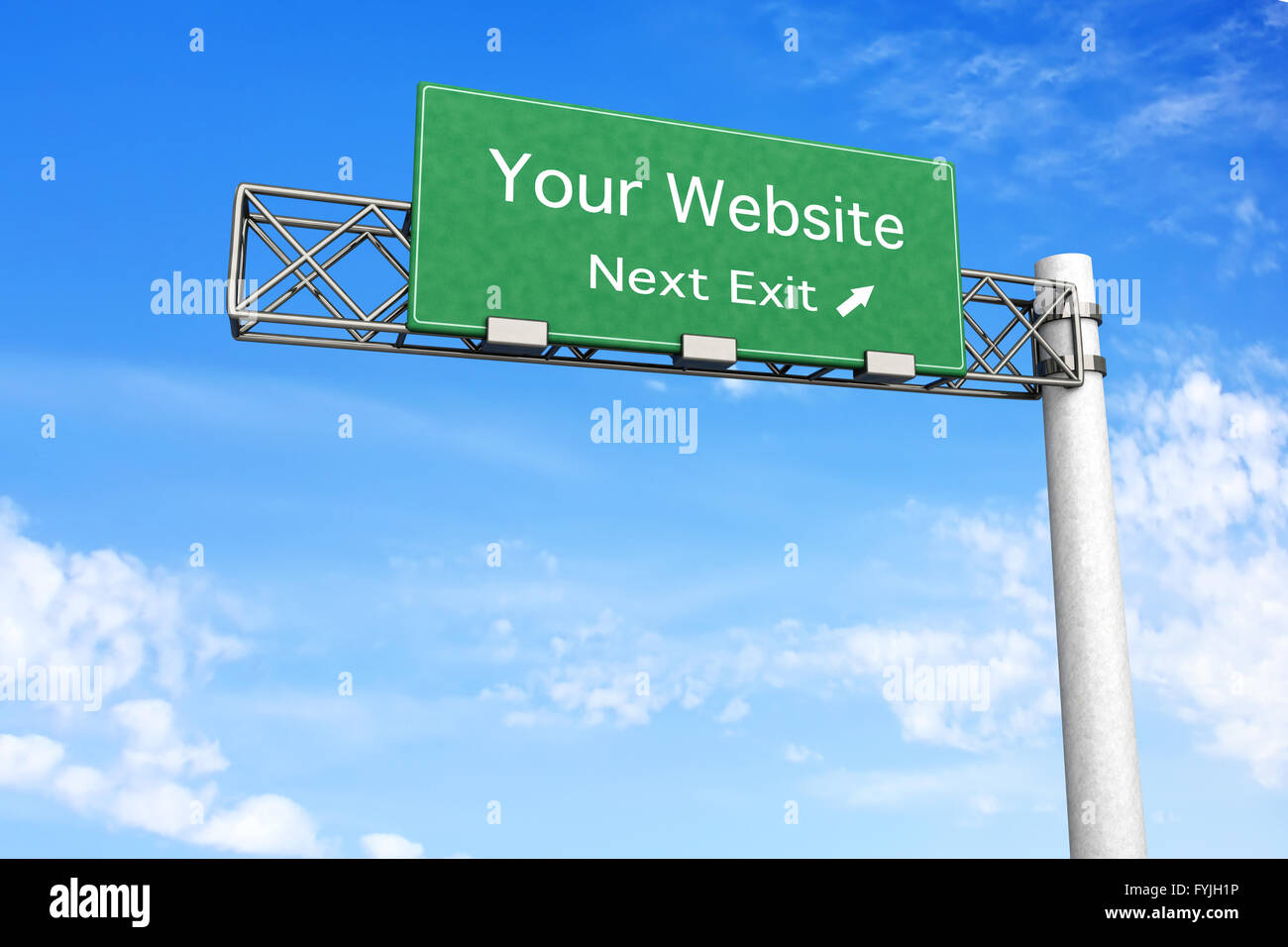 Highway Sign - Your Website Stock Photo - Alamy