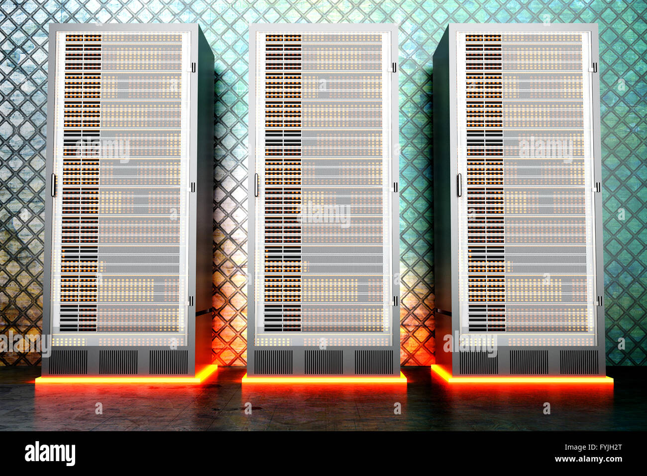 Metal Server room Stock Photo - Alamy