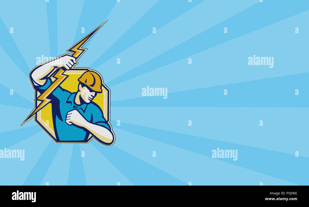 Electrician Construction Worker Cartoon Stock Photo - Alamy