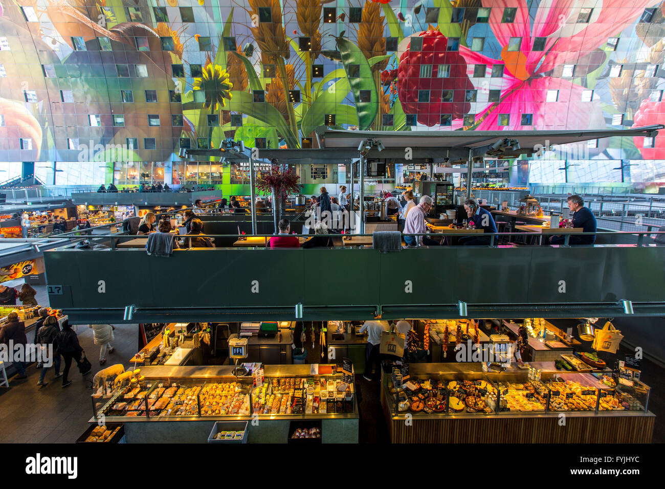 The new market hall in Rotterdam, the first covered market place in the ...