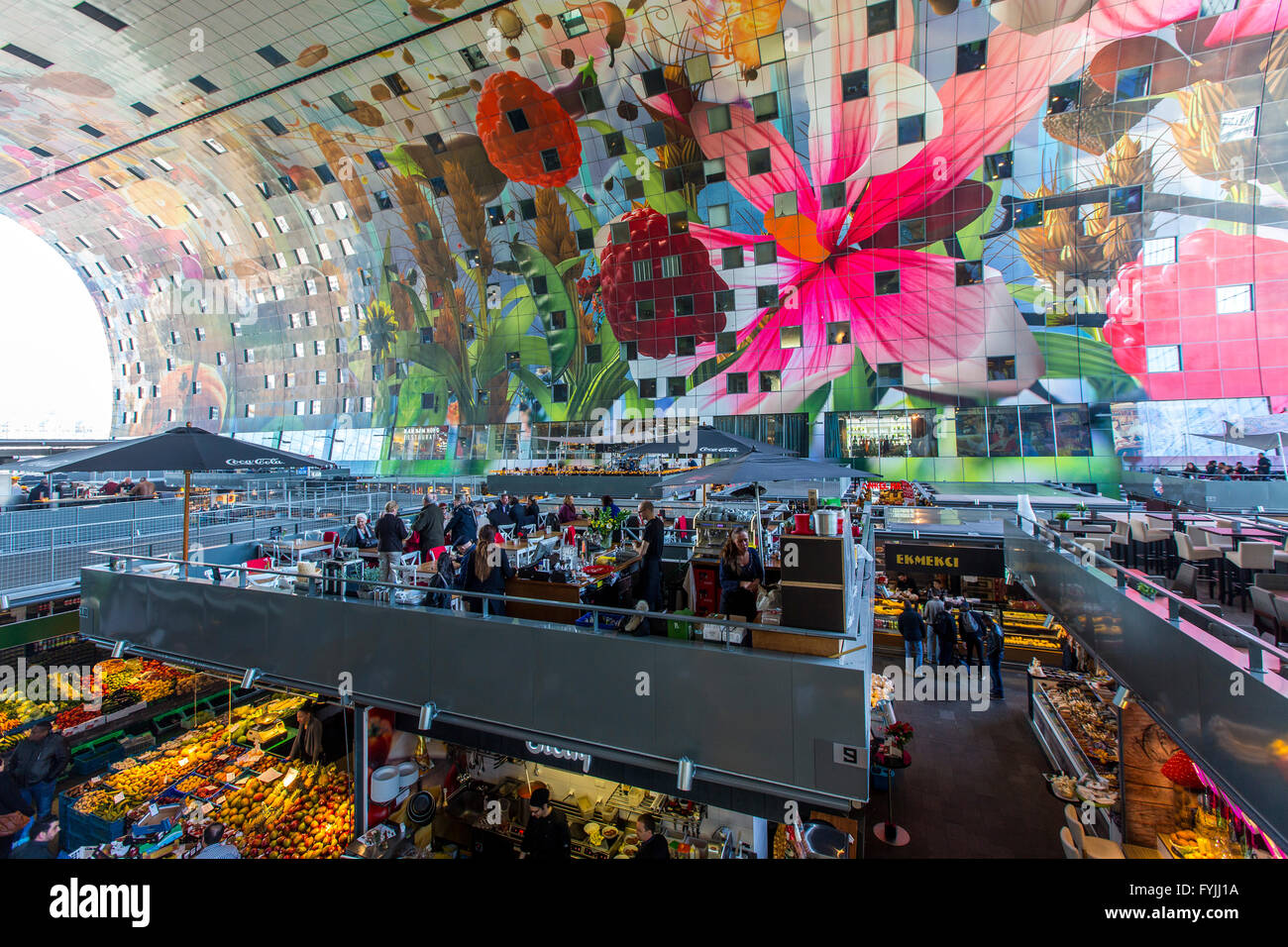 The new market hall in Rotterdam, the first covered market place in the ...