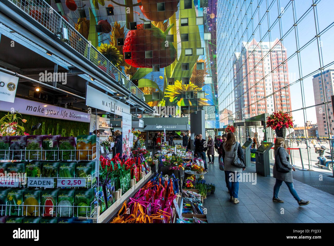 The new market hall in Rotterdam, the first covered market place in the ...