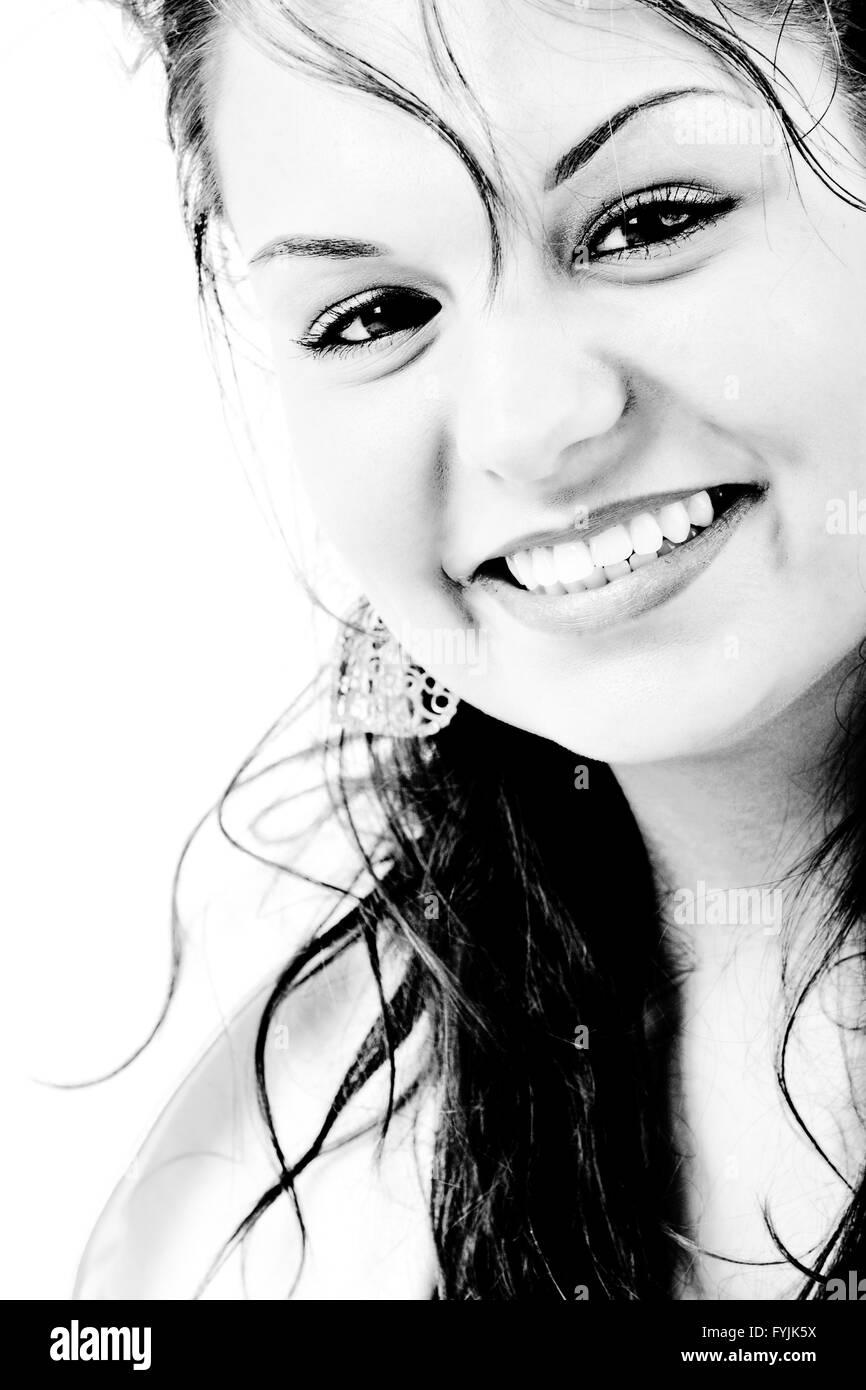 Smile model Black and White Stock Photos & Images - Alamy
