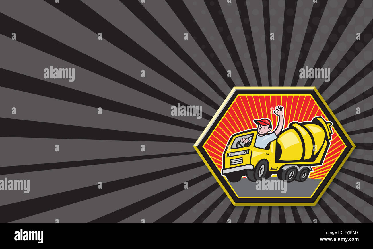 Construction Worker Driver Cement Mixer Truck Stock Photo - Alamy