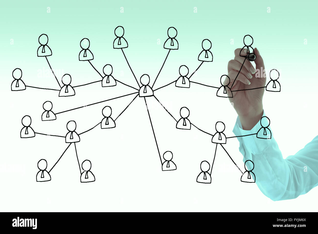 Drawing computer network hi-res stock photography and images - Alamy