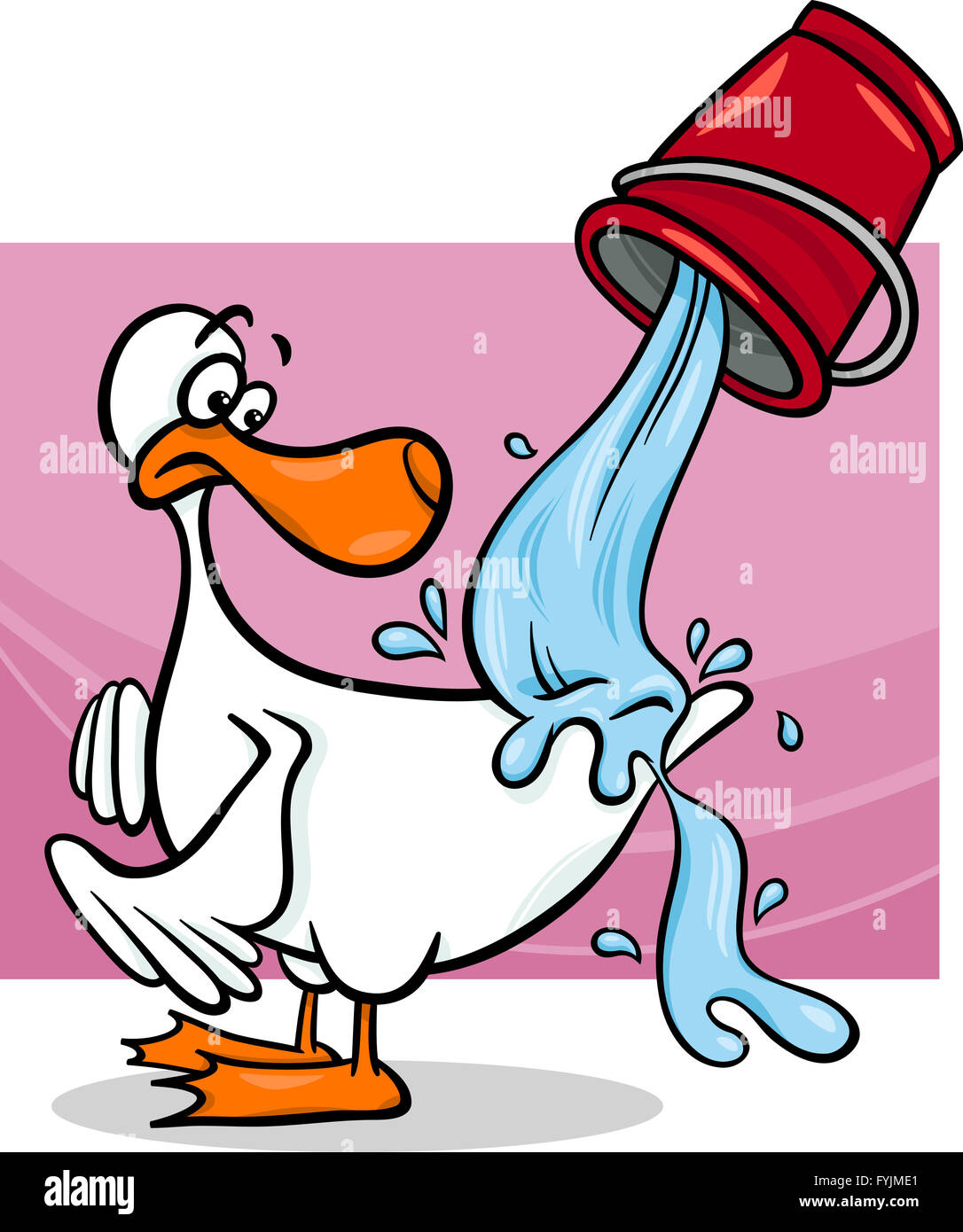 Water off ducks back cartoon hi-res stock photography and images - Alamy