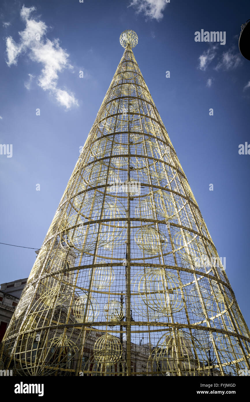 christmas tree at puerta del sol, Image of the city of Madrid, its ...