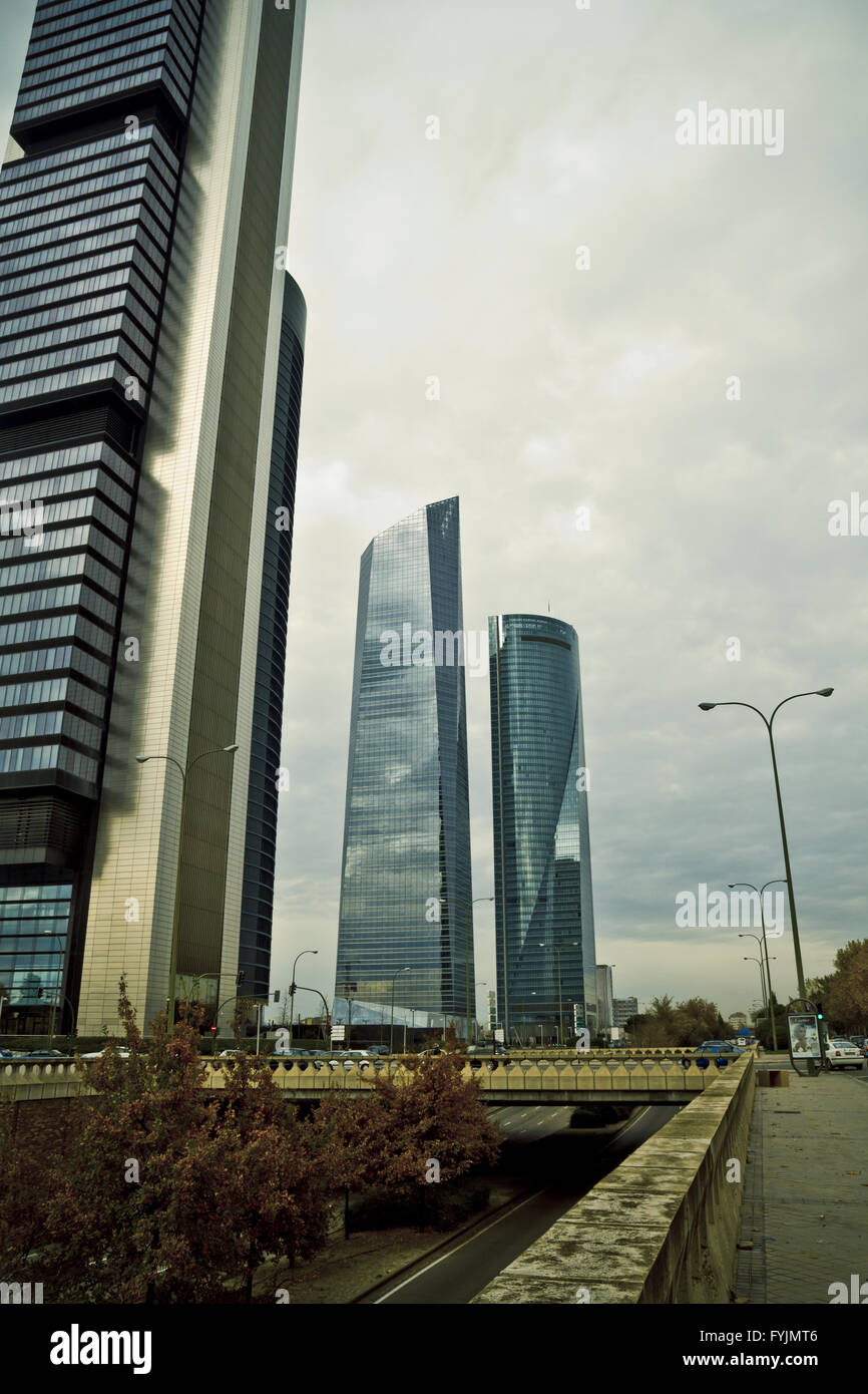 Crystal Tower, skyscraper of Madrid, placed in financial zone ,four ...