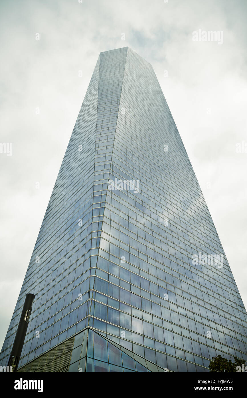 Crystal Tower, skyscraper of Madrid, placed in financial zone ,four ...