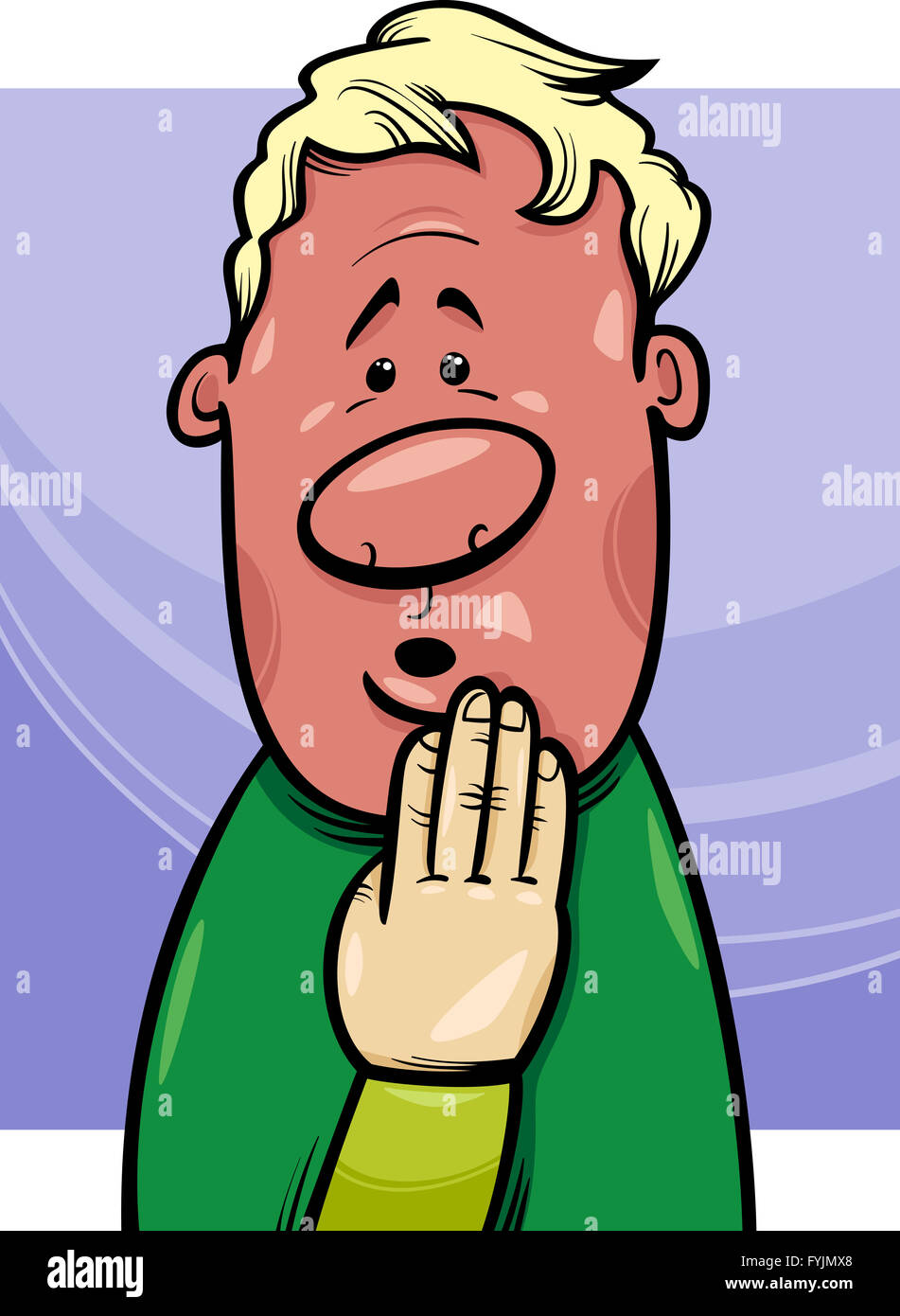 Cartoon shy man hi-res stock photography and images - Alamy