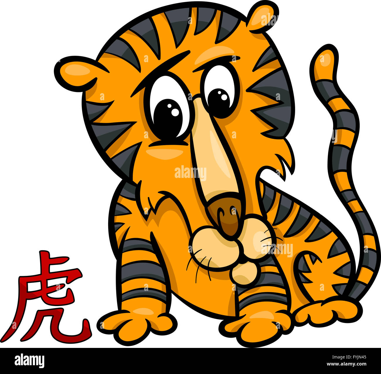 tiger chinese zodiac horoscope sign Stock Photo - Alamy