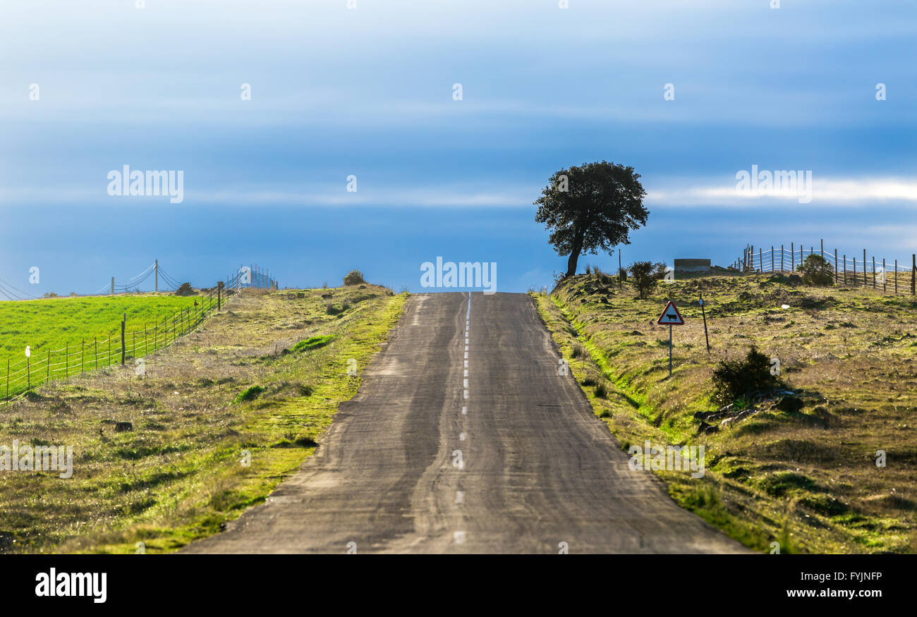 Long country road hi-res stock photography and images - Alamy