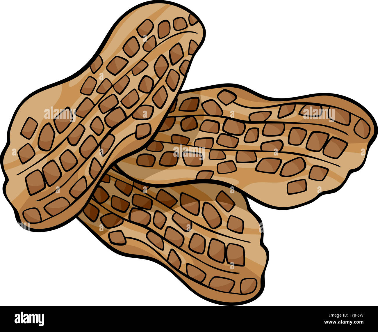 peanuts food objects cartoon illustration Stock Photo - Alamy