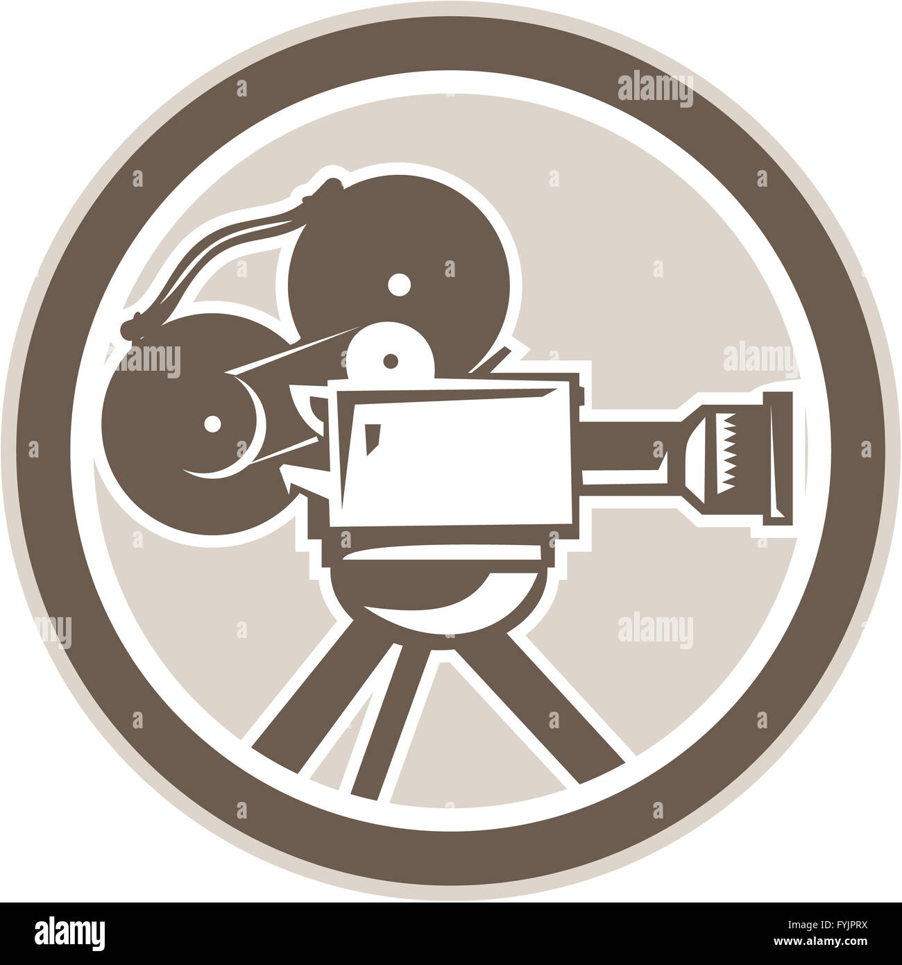 Film Movie Camera Vintage Circle Retro Stock Photo - Alamy
