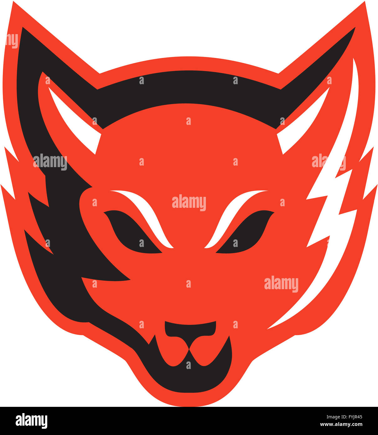 Red Fox Head Front Stock Photo - Alamy