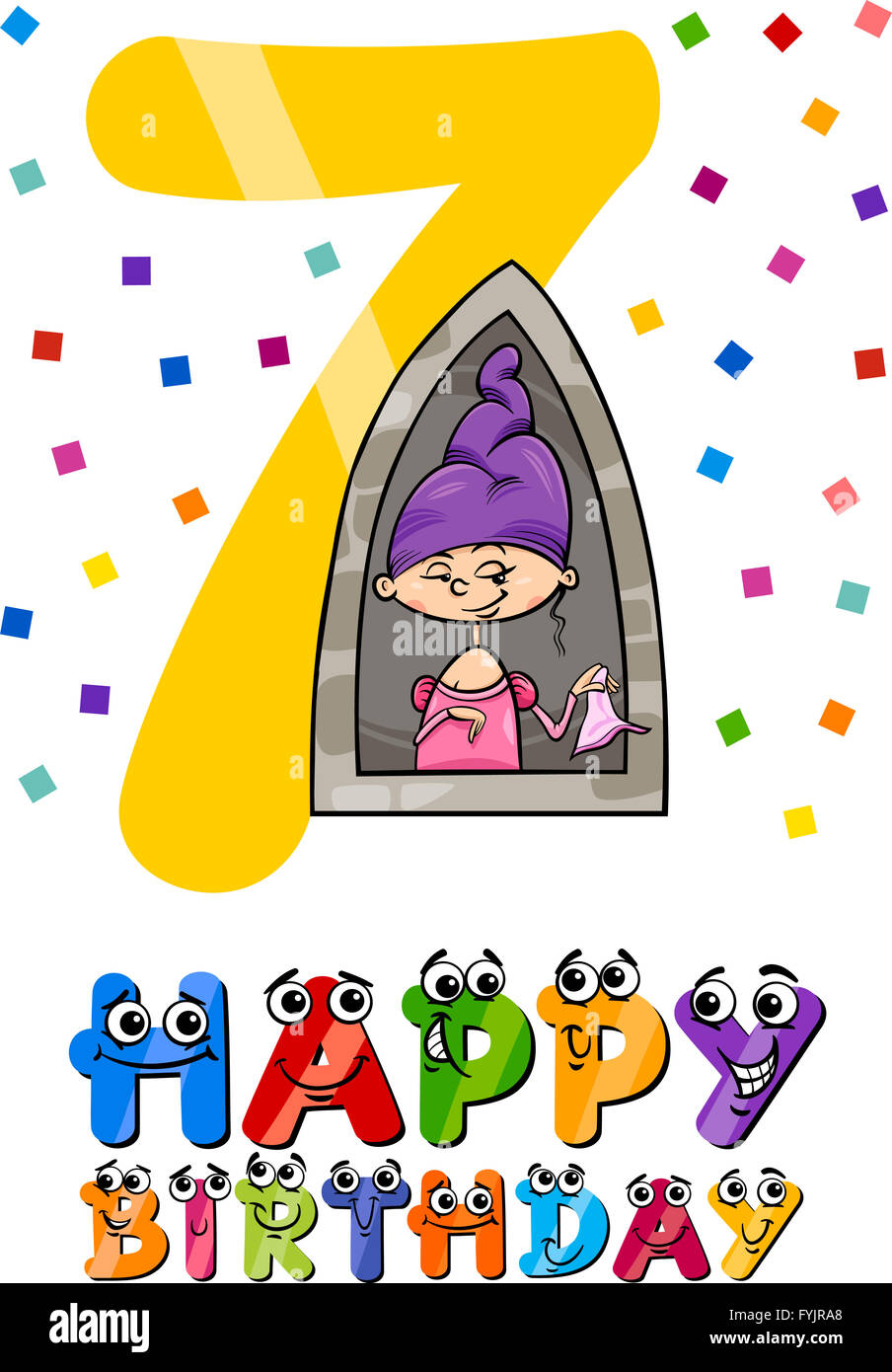 Number 7 birthday girl hi-res stock photography and images - Alamy