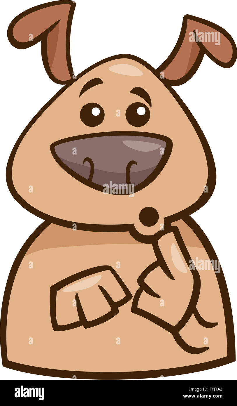 Cartoon illustration funny surprised dog hi-res stock photography and ...