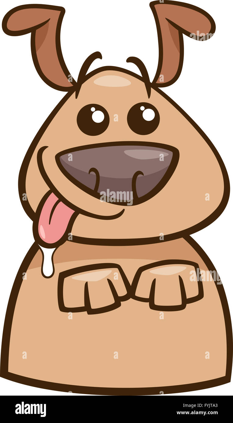 mood hungry dog cartoon illustration Stock Photo - Alamy