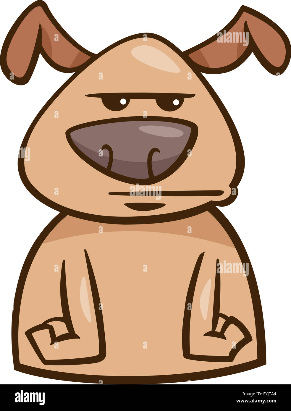 mood bored dog cartoon illustration Stock Photo - Alamy