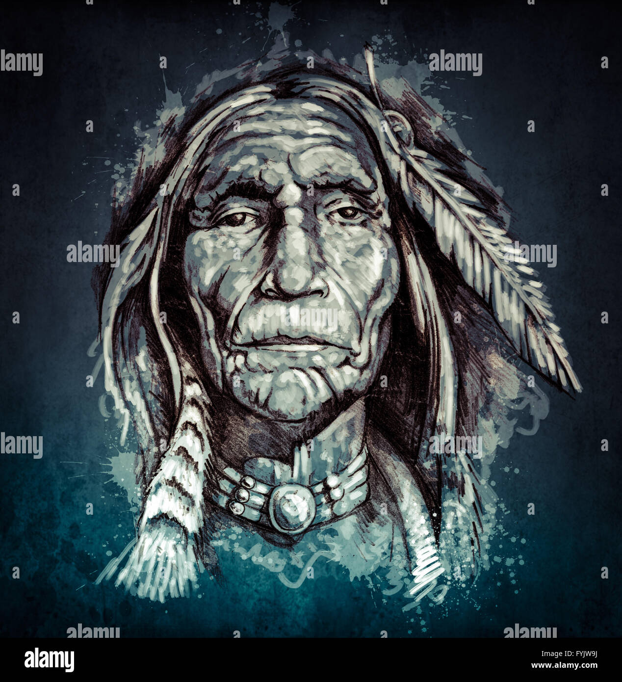 Native american man fantasy hi-res stock photography and images - Alamy
