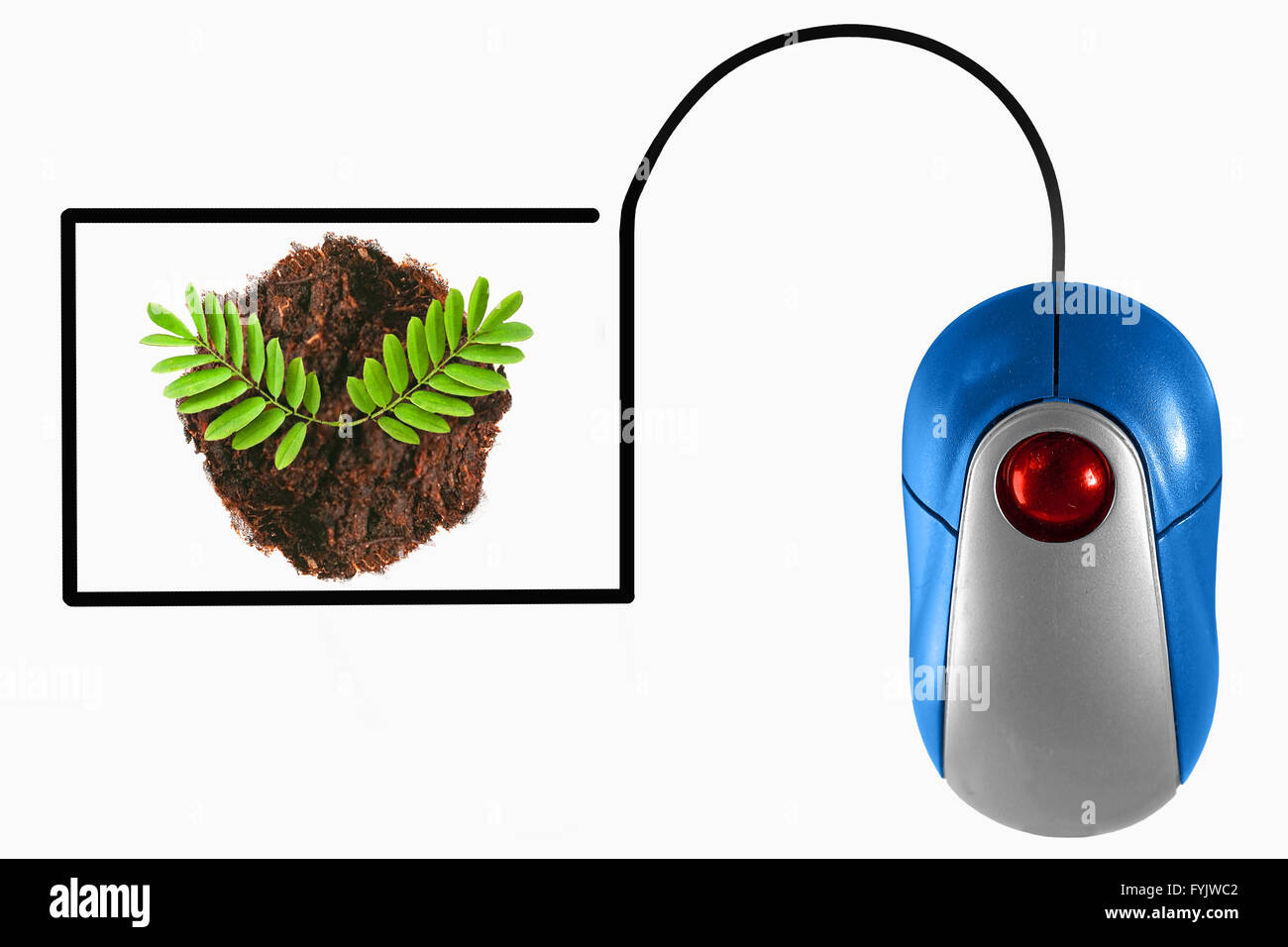 Computer mouse environmental concept Stock Photo - Alamy