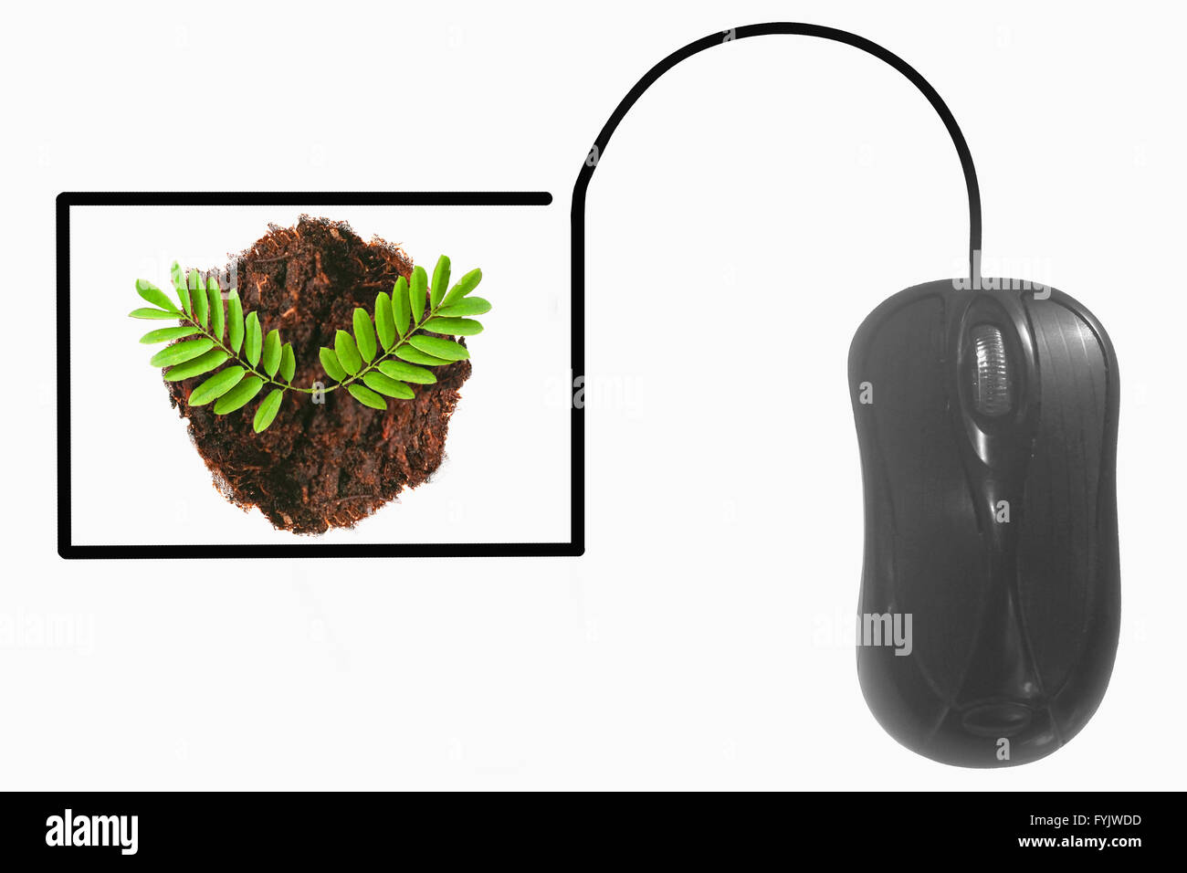 Computer mouse environmental concept Stock Photo - Alamy