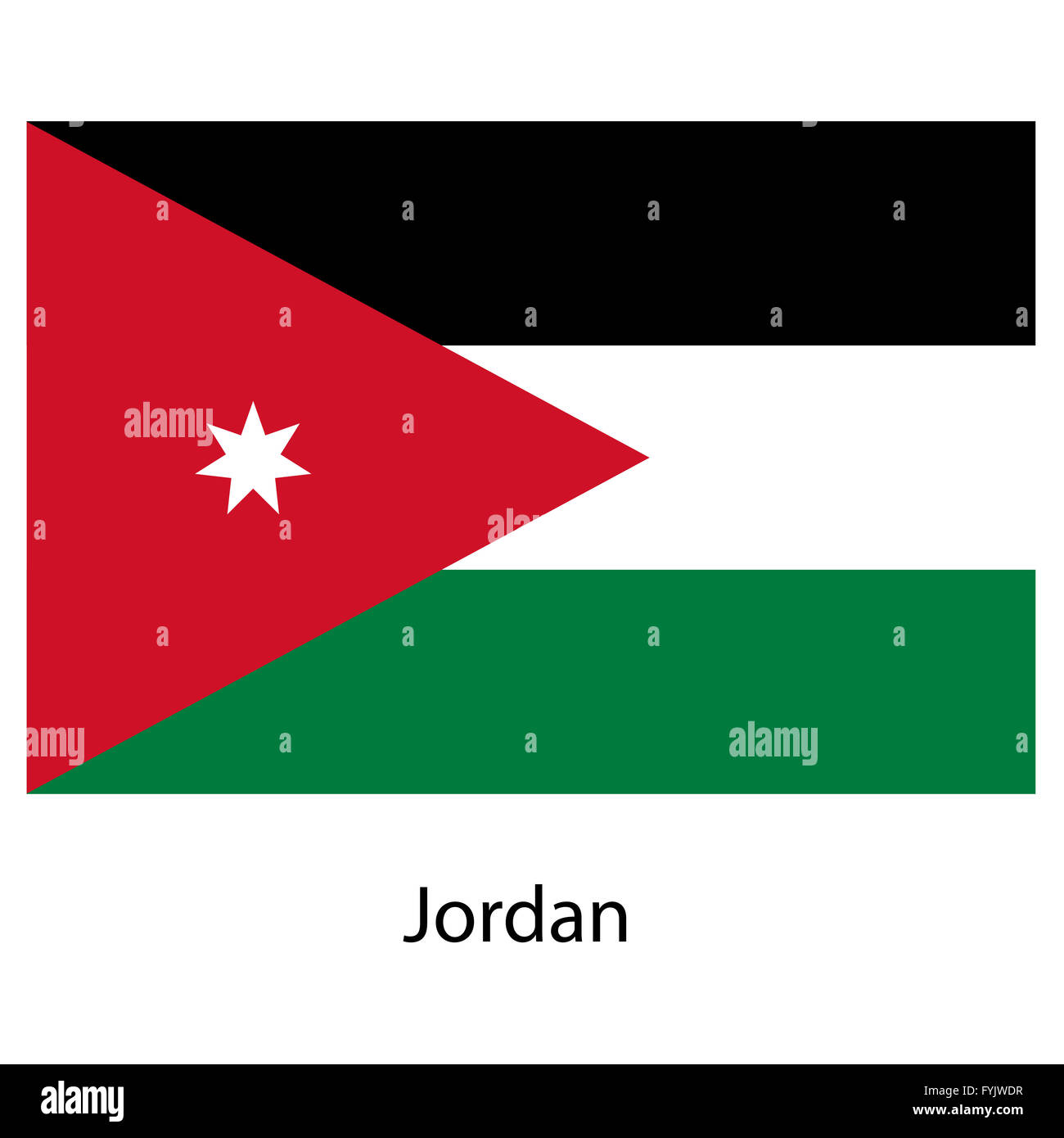 Flag of the country jordan. Vector illustration Stock Photo - Alamy