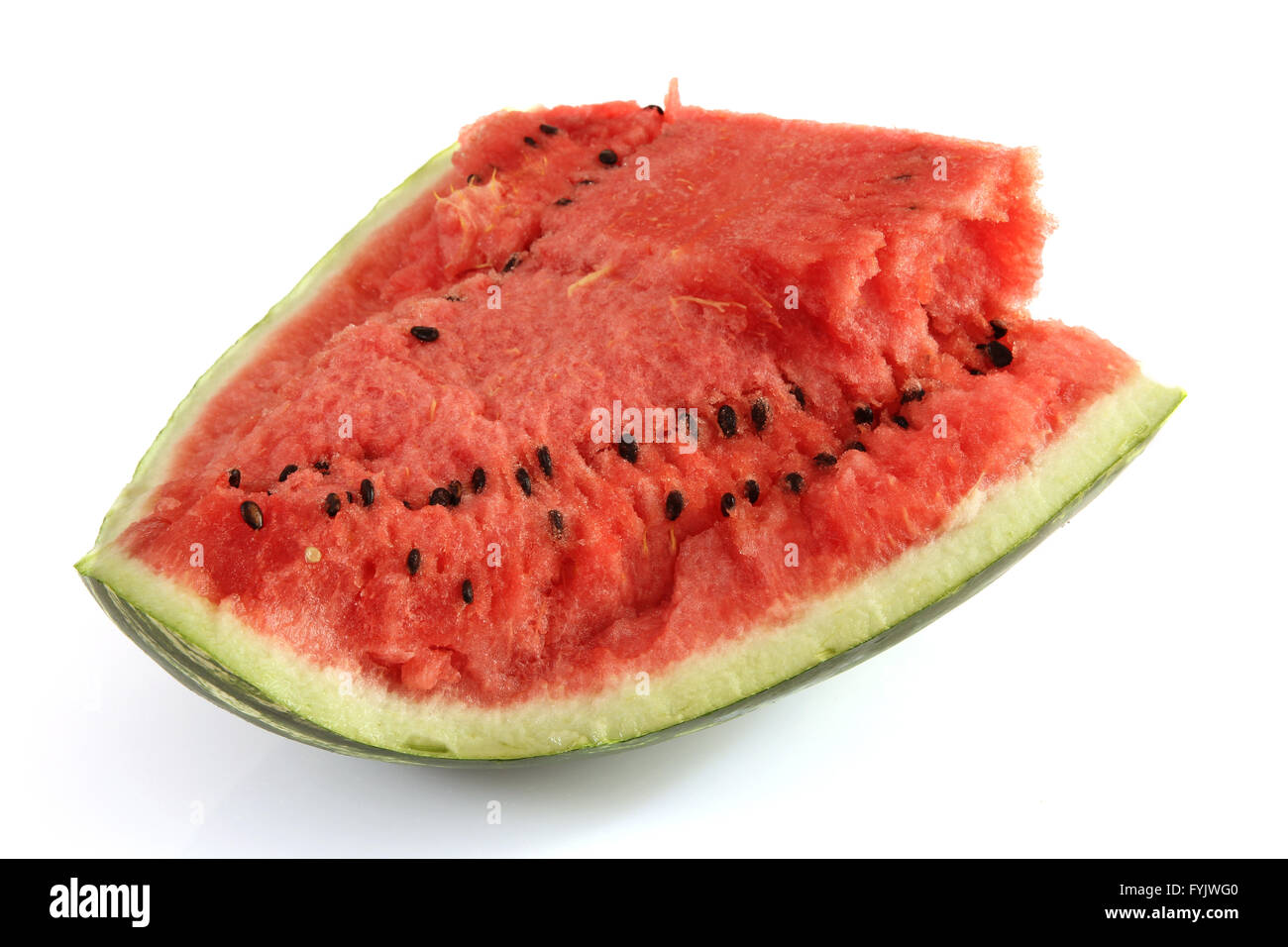 Sliced ripe watermelon isolated on white background Stock Photo - Alamy