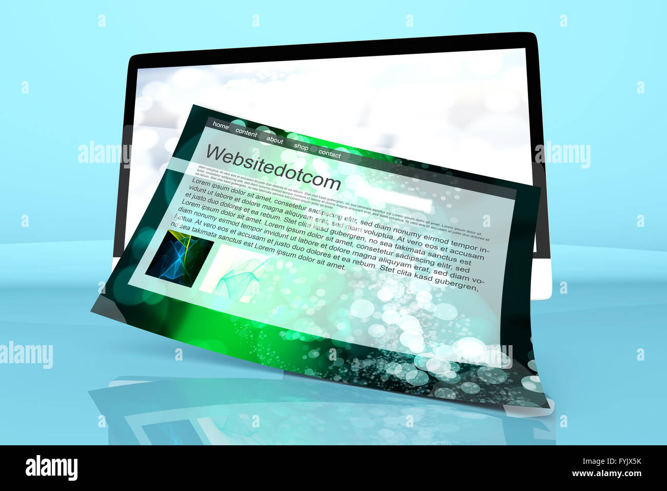 A modern All in one computer with a generic website Stock Photo - Alamy