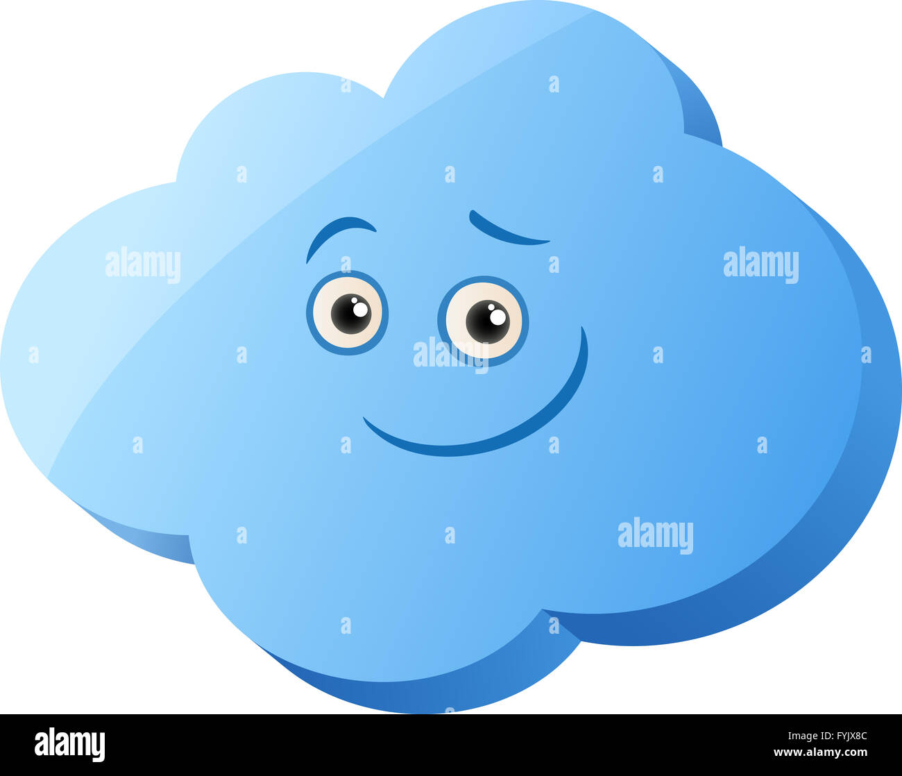 funny cloud cartoon illustration Stock Photo - Alamy