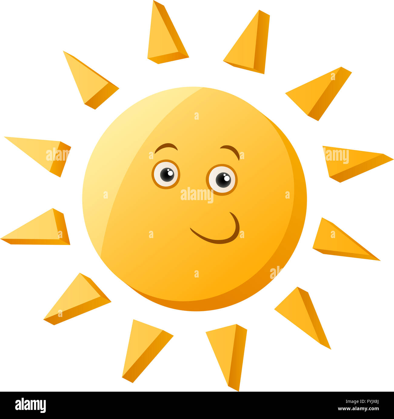 funny sun cartoon illustration Stock Photo - Alamy