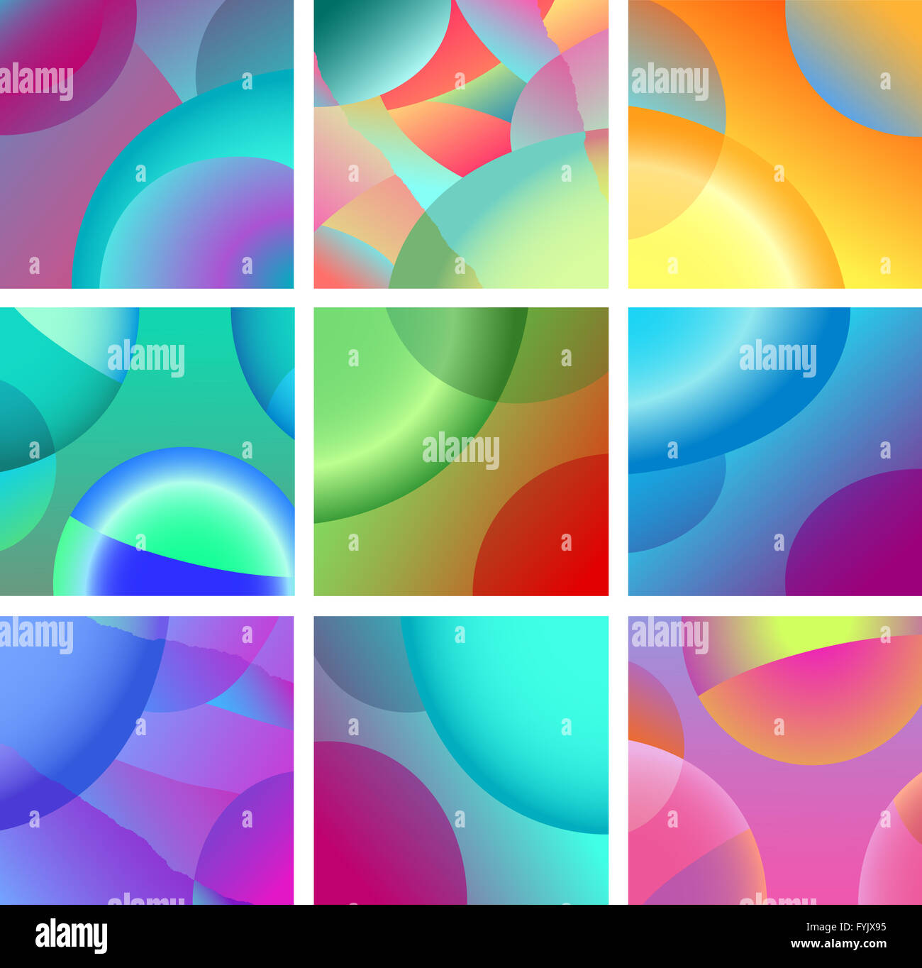 background abstract glow design set Stock Photo - Alamy
